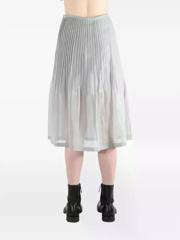 AMOMENTO Pleated Sheer Skirt