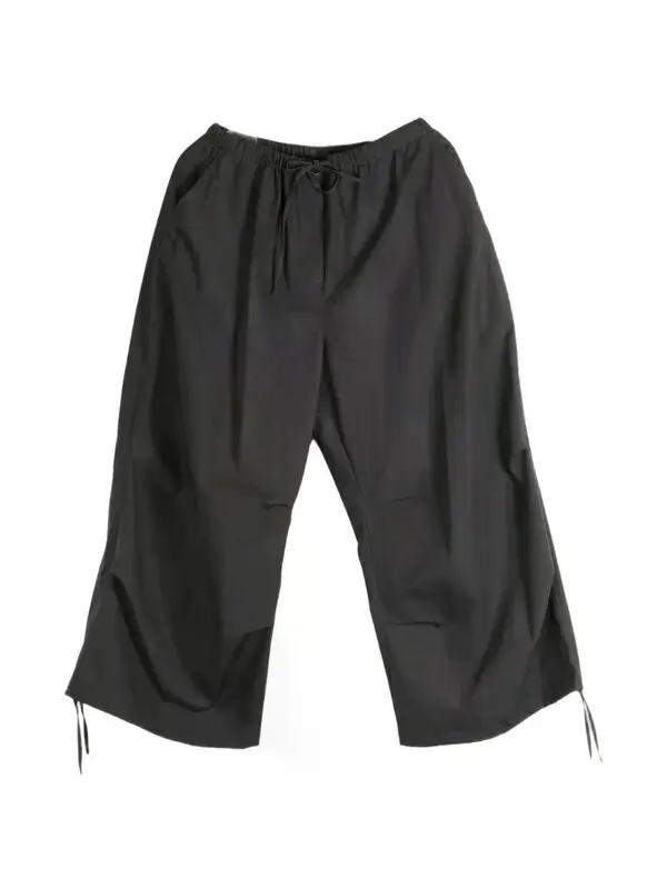 AMOMENTO Drawstring Capri Trousers