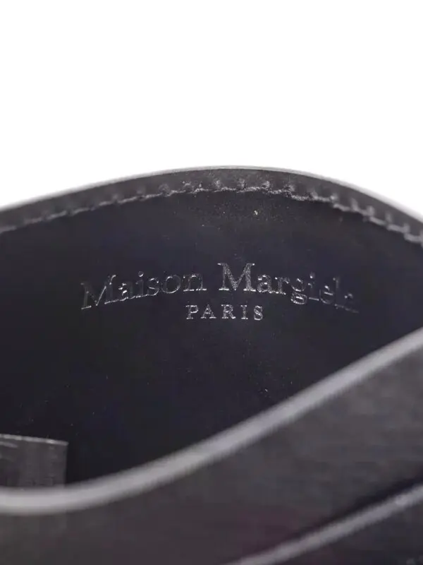 MAISON MARGIELA 2020s Four-stitch Leather Card Case - Black