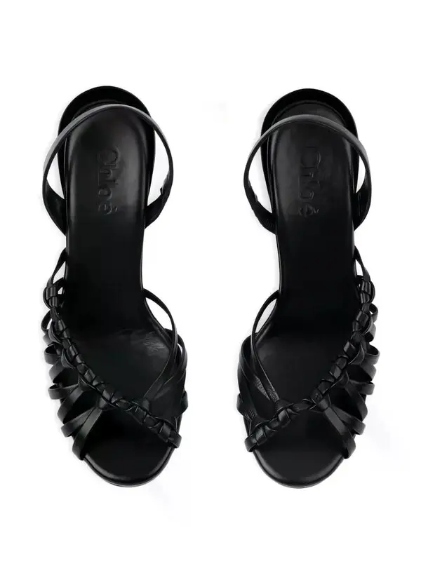 Chloé Estra Heeled Sandals - Black