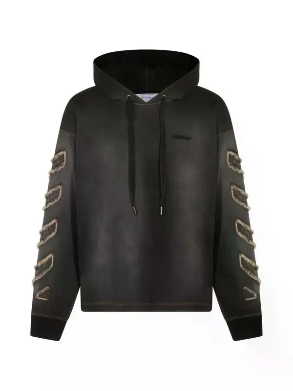 Off-White Diagonals Frayed Hoodie