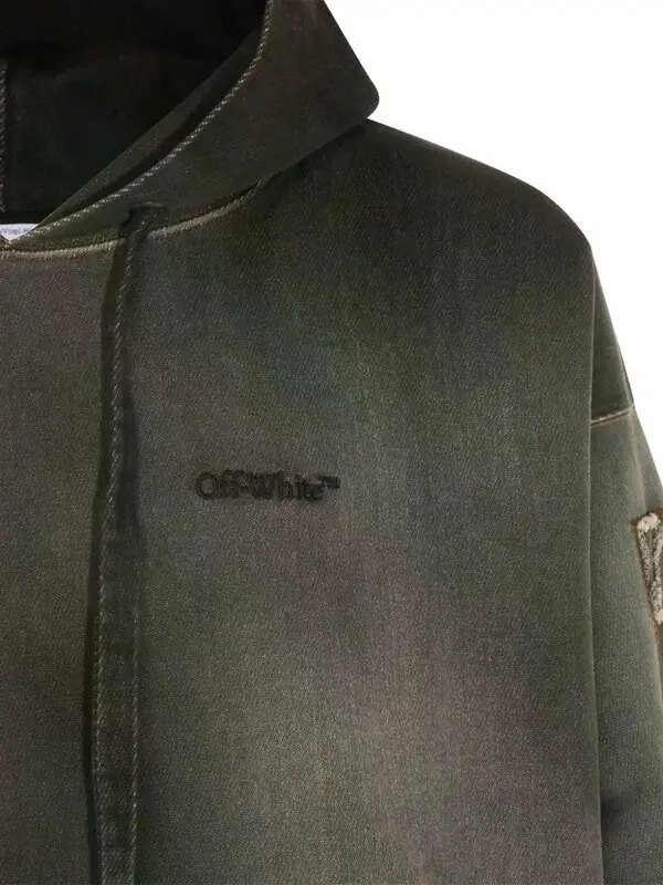 Off-White Diagonals Frayed Hoodie