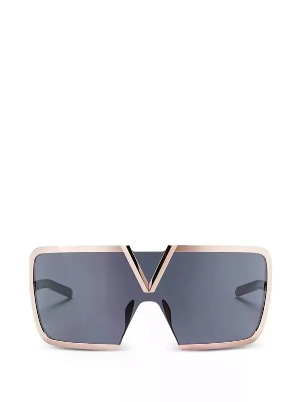 Valentino Garavani Oversized Frame Sunglasses - Gold
