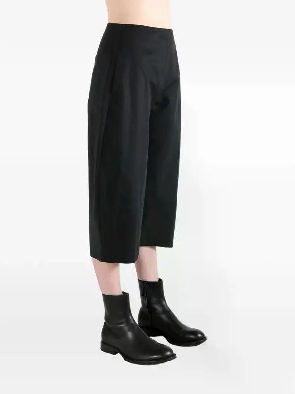 AMOMENTO Cropped Wide-leg Trousers