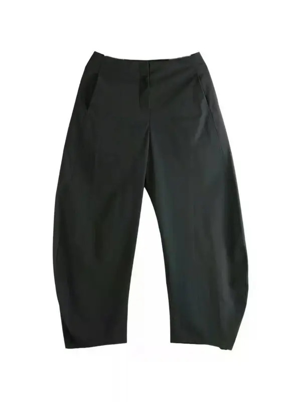 AMOMENTO Curved-leg Trousers - Black