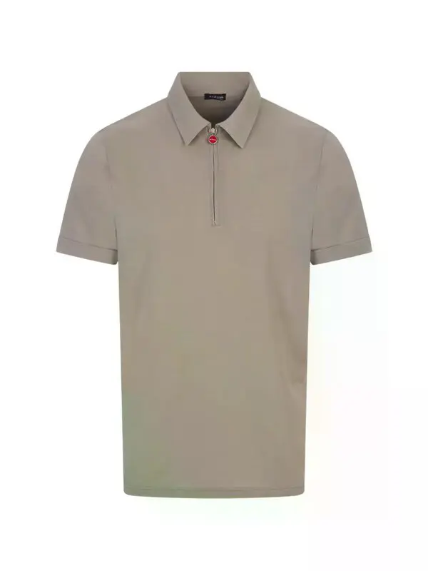 Kiton Quarter-zip Short-sleeve Polo Shirt - Neutrals