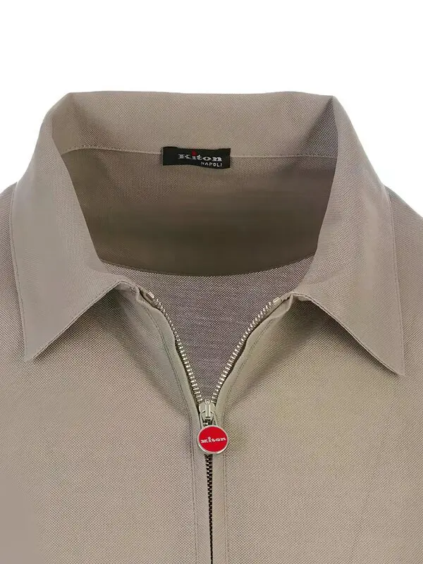 Kiton Quarter-zip Short-sleeve Polo Shirt - Neutrals