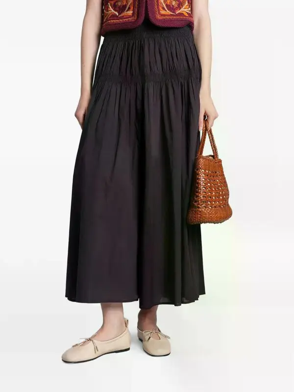 Antik Batik Smocked Tiered Maxi Skirt