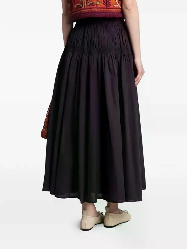 Antik Batik Smocked Tiered Maxi Skirt