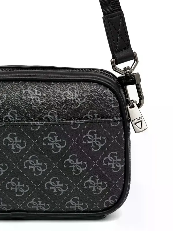 Guess Monogram-print Quilted Messenger Bag