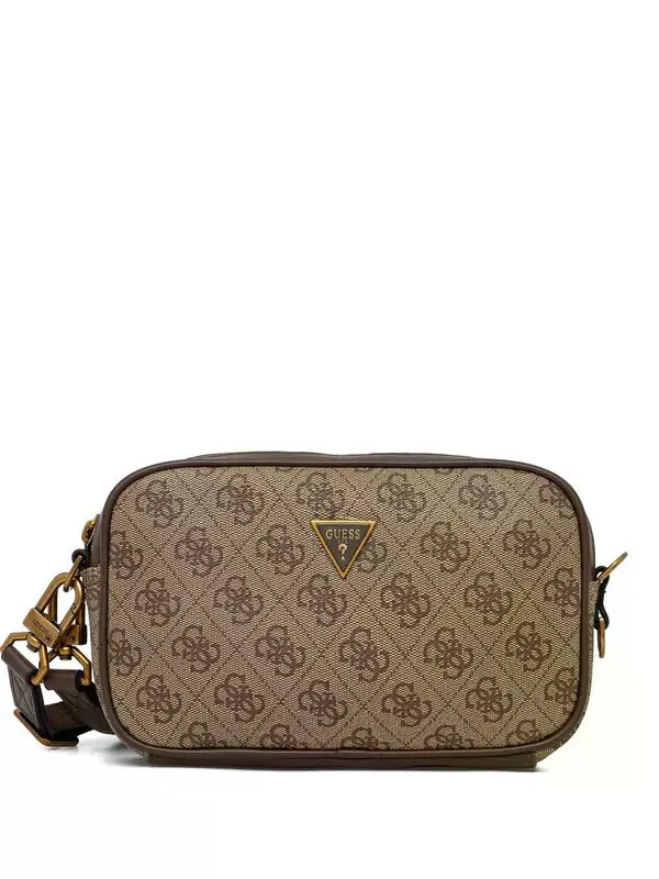 Guess Monogram Logo Messenger Bag - Neutrals