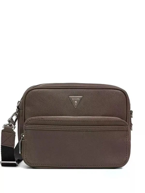 Guess Milano Mini Logo-plaque Messenger Bag - Brown