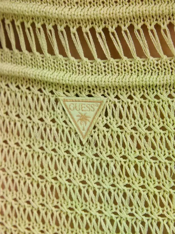 Guess Openwork Knitted Maxi Dress