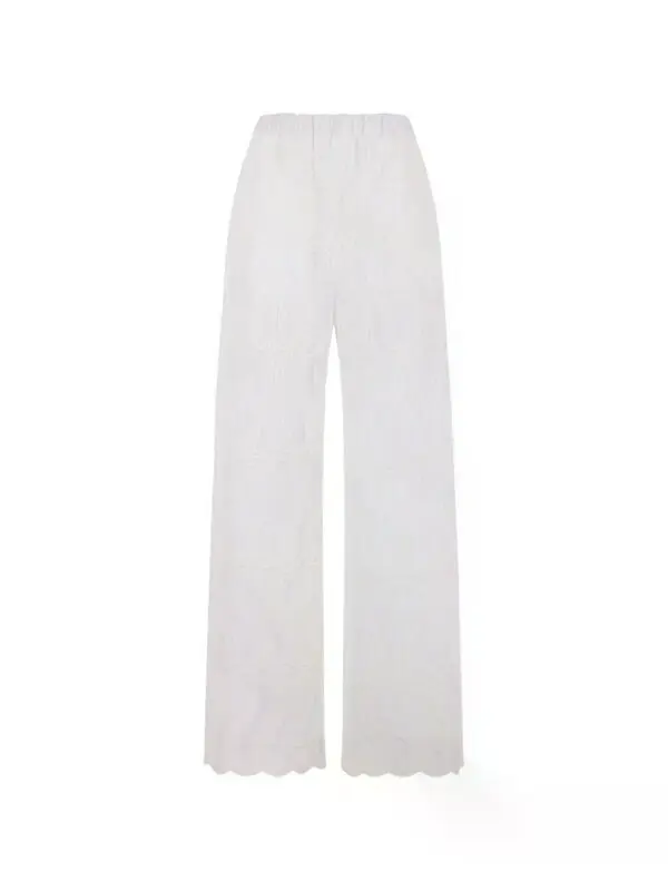 Raquel Diniz Paisley Lace Trousers - White