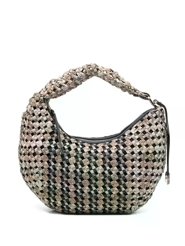Borbonese Woven Zip-top Tote Bag - Neutrals