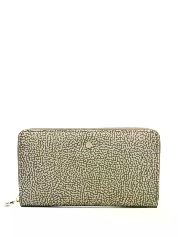 Borbonese Patterned Wallet - Green