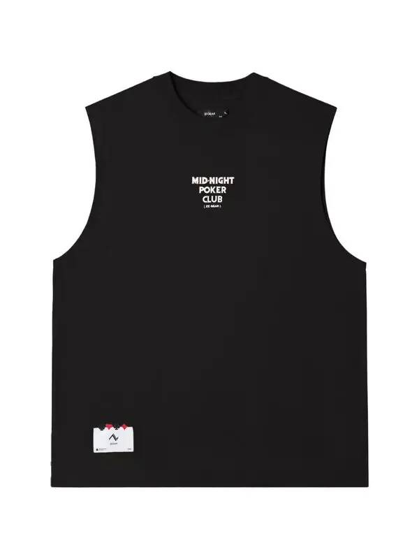 Izzue Graphic-print Sleeveless Top - Black