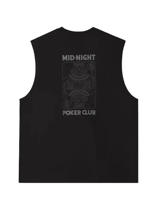 Izzue Graphic-print Sleeveless Top - Black
