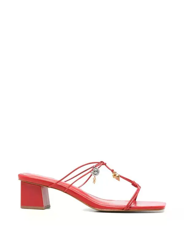 Farm Rio Charm-detail Strappy Sandals - Red