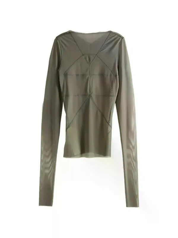 Rick Owens Temple Exposed-seam T-shirt - Green