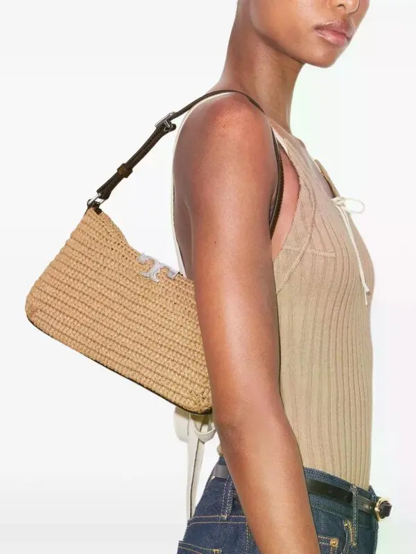 Tory Burch Eleanor Raffia Slim Shoulder Bag
