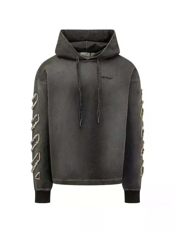 Off-White Diagonals Distressed Hoodie