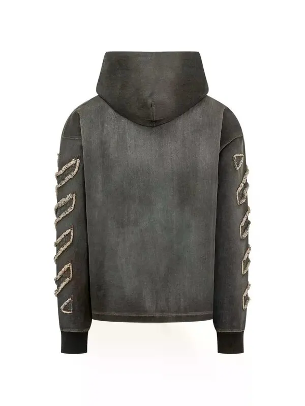 Off-White Diagonals Distressed Hoodie