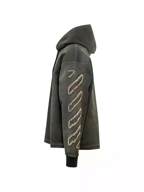 Off-White Diagonals Distressed Hoodie