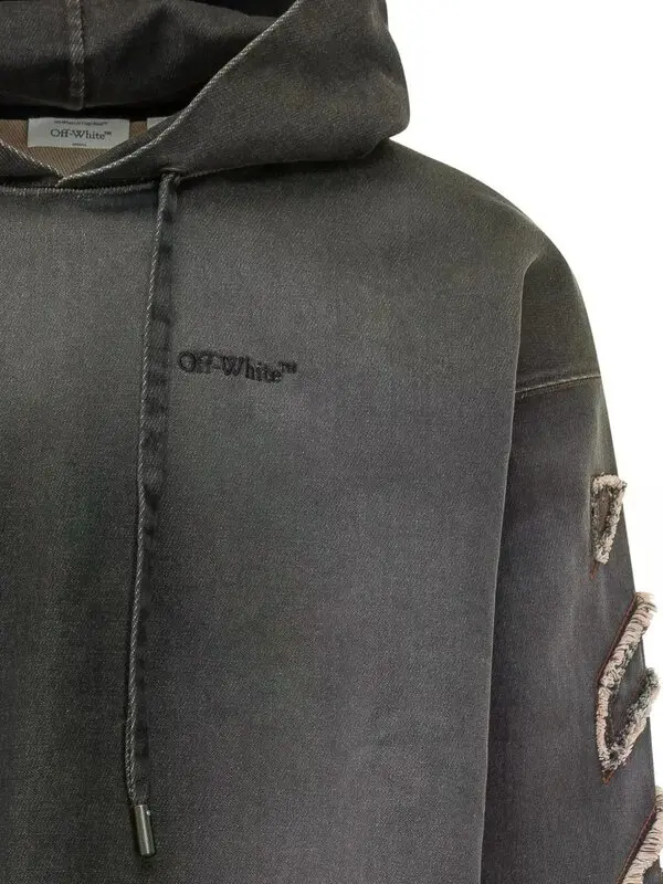 Off-White Diagonals Distressed Hoodie