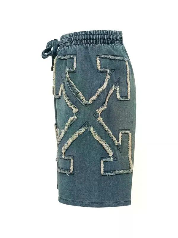 Off-White Arrows Frayed Shorts