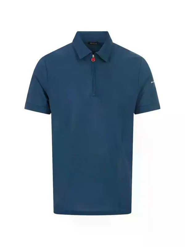 Kiton Quarter-zip Short-sleeve Polo Shirt - Blue
