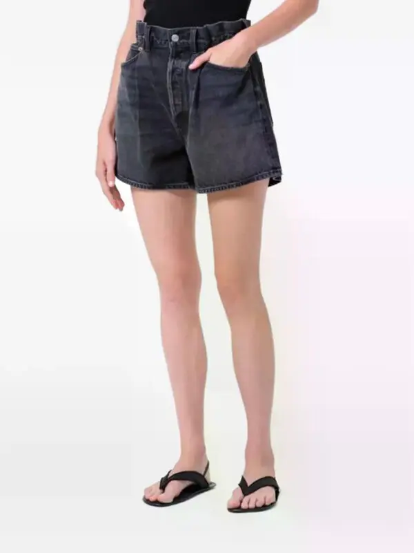 AGOLDE Lyonne High-waisted Shorts - Black