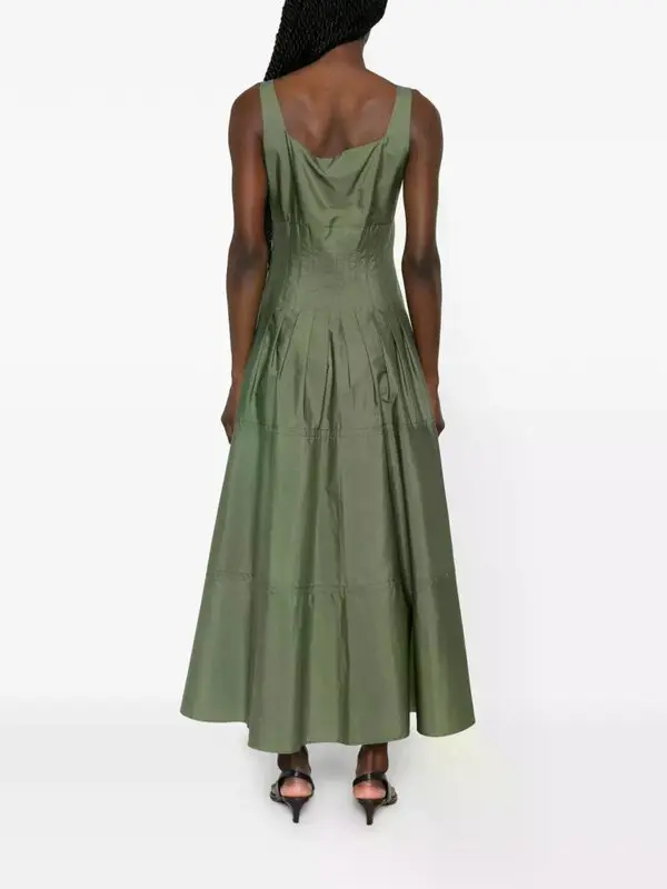Max Mara Feltre Pleated Tiered Dress