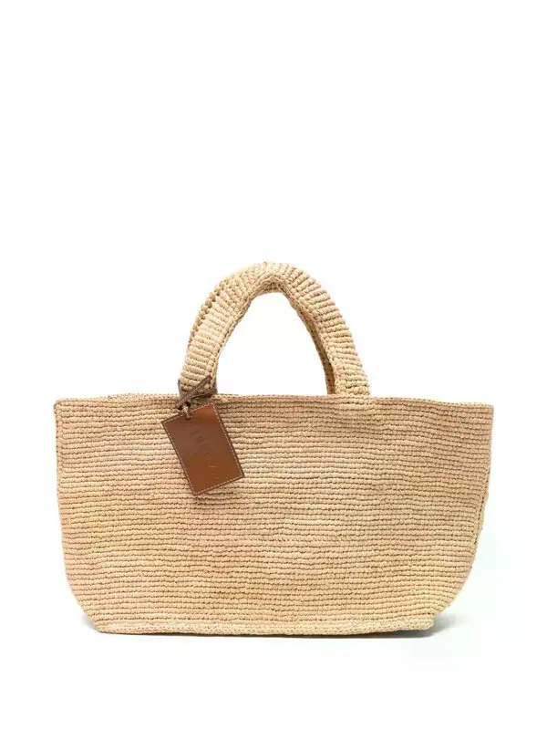 Manebí Medium Woven Raffia Tote Bag
