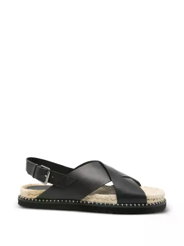 CastaÑer Tiago Crossover-strap Slingback Sandals - Black