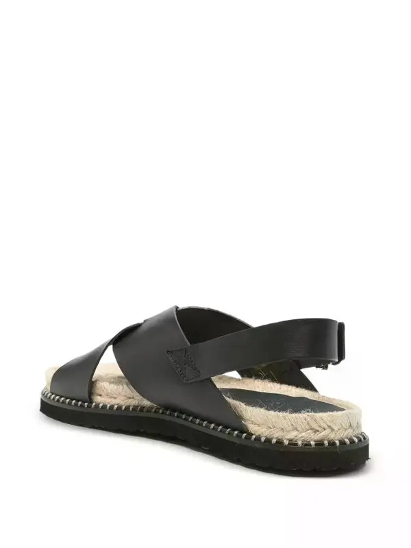 CastaÑer Tiago Crossover-strap Slingback Sandals - Black