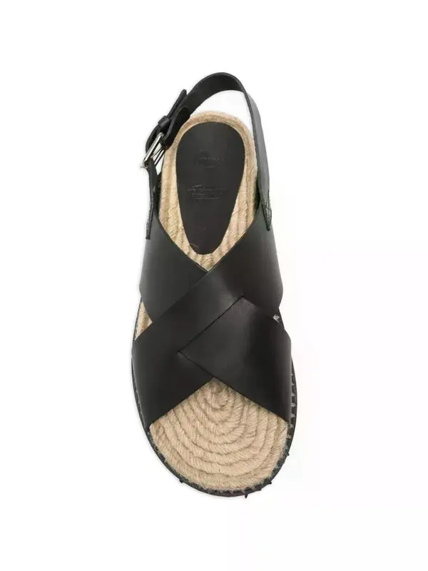 CastaÑer Tiago Crossover-strap Slingback Sandals - Black