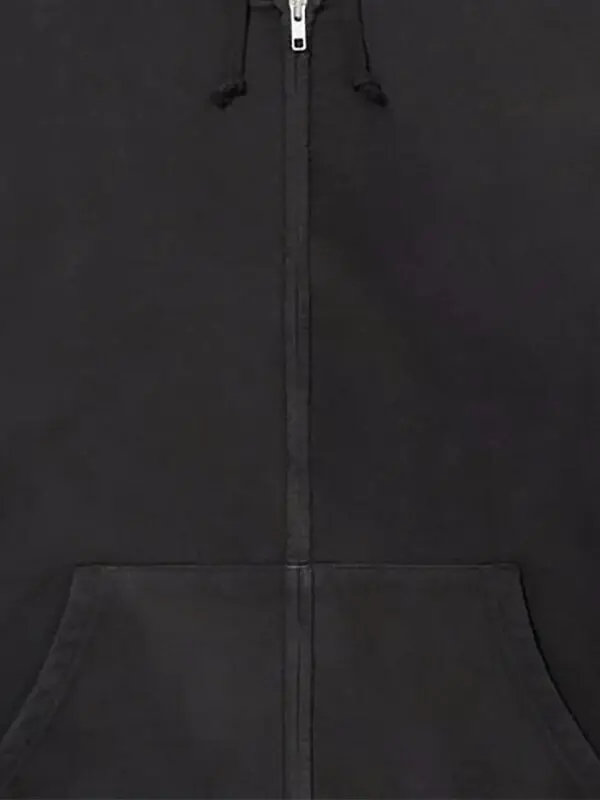 Supreme Cut-out Zip-up Hoodie - Black