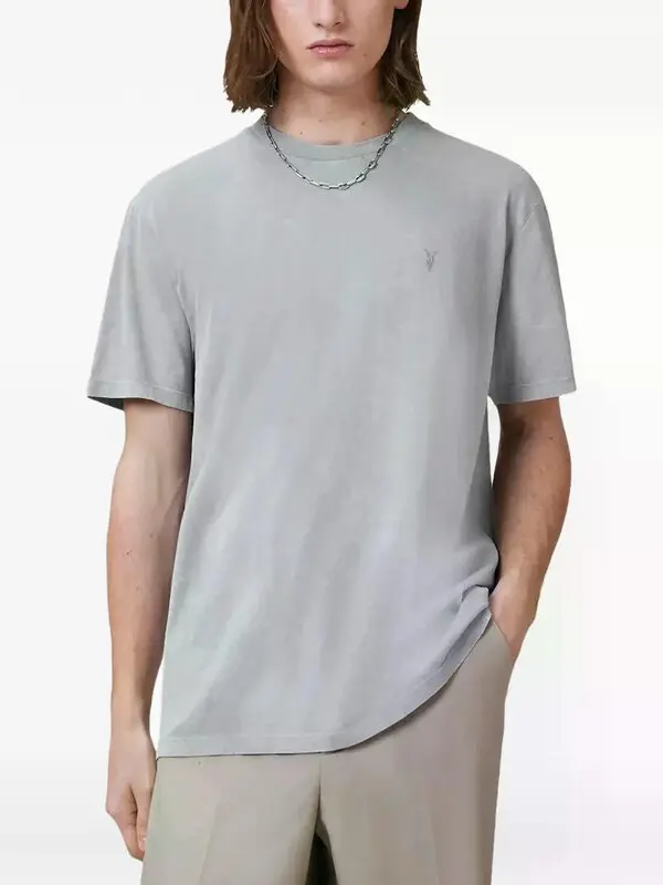 ALLSAINTS Logo-embroidered T-shirt - Grey