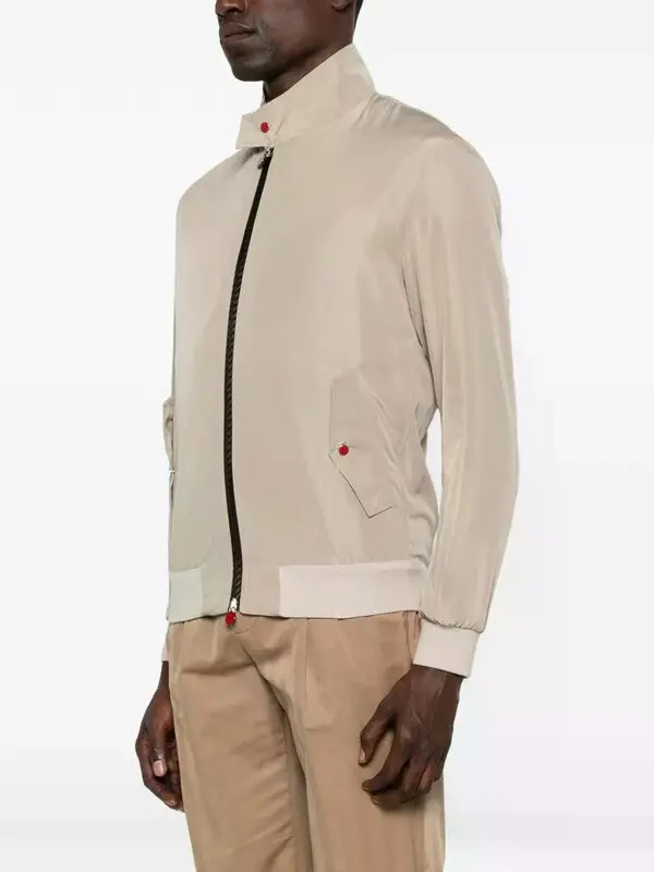 Kiton Zip-up Bomber Jacket - Neutrals