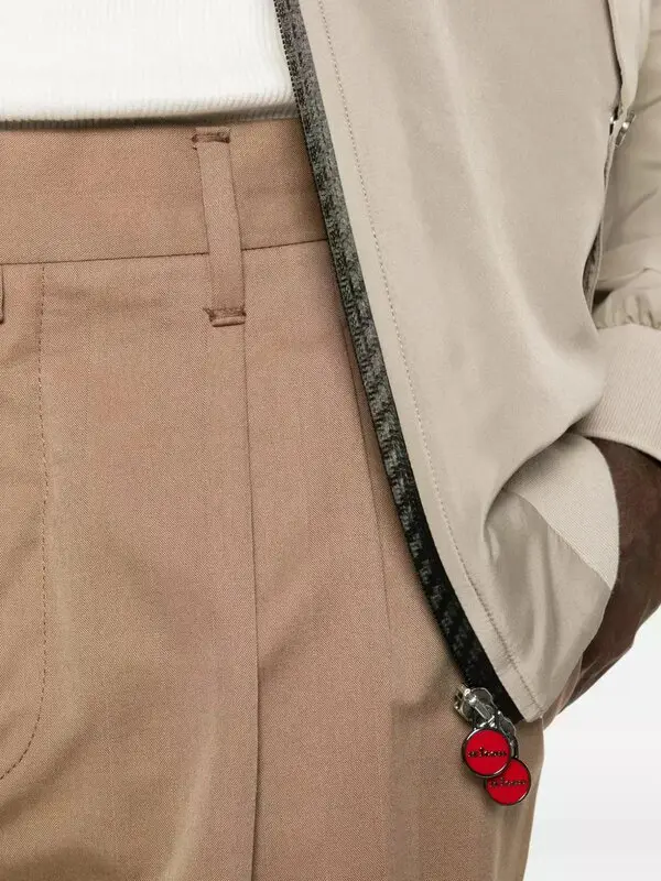 Kiton Zip-up Bomber Jacket - Neutrals