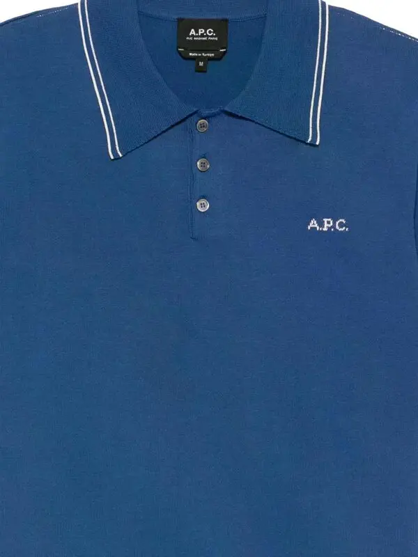 A.p.c. Embroidered Logo Polo Shirt