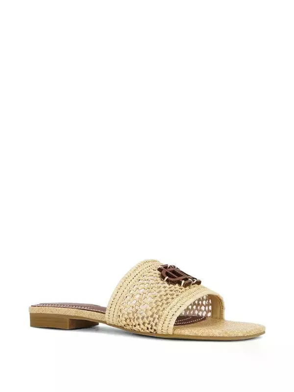 Simkhai Woven Logo Sandals