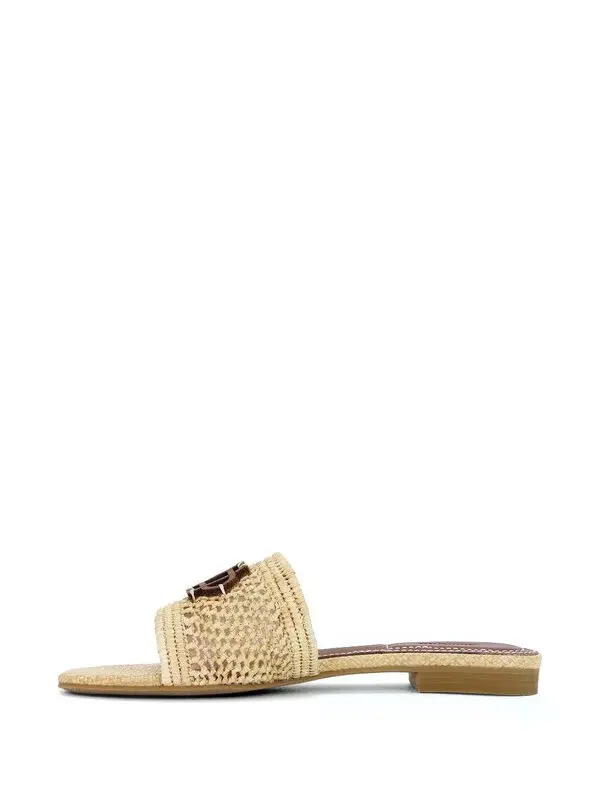 Simkhai Woven Logo Sandals
