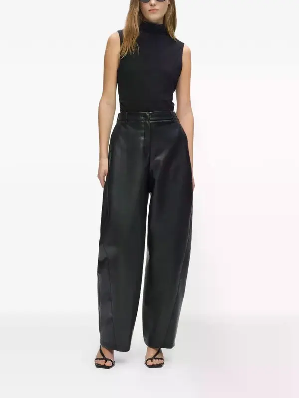 Karl Lagerfeld Faux-leather Barrel Trousers