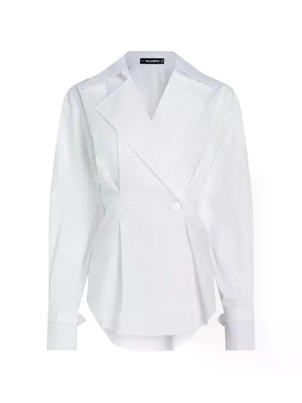 Karl Lagerfeld Double-breasted Pleated Shirt