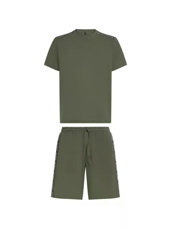 Karl Lagerfeld Logo-tape Pajamas Set - Green