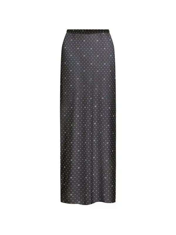 Karl Lagerfeld Polka-dot Mesh Pareo - Black