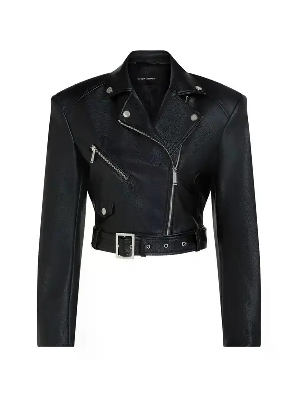 Karl Lagerfeld Belted Biker Jacket