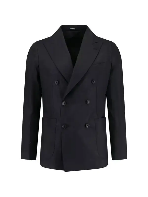 Tagliatore Peaked-lapel Double-breasted Blazer - Black